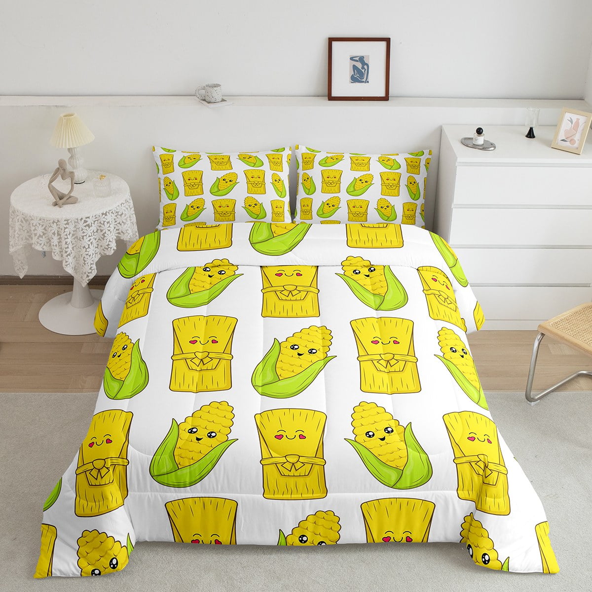 YST Food Comforter Set Golden Corn Bedding Comforter Sets, Latin Food ...