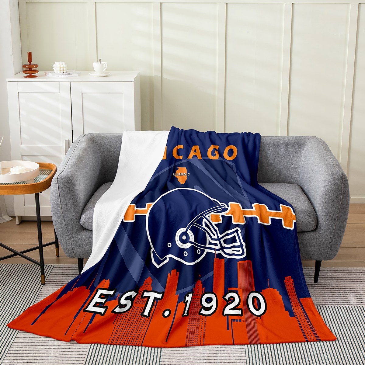 Football Bed Blanket ,American Football Flannel Blanket Queen 90x90 ...