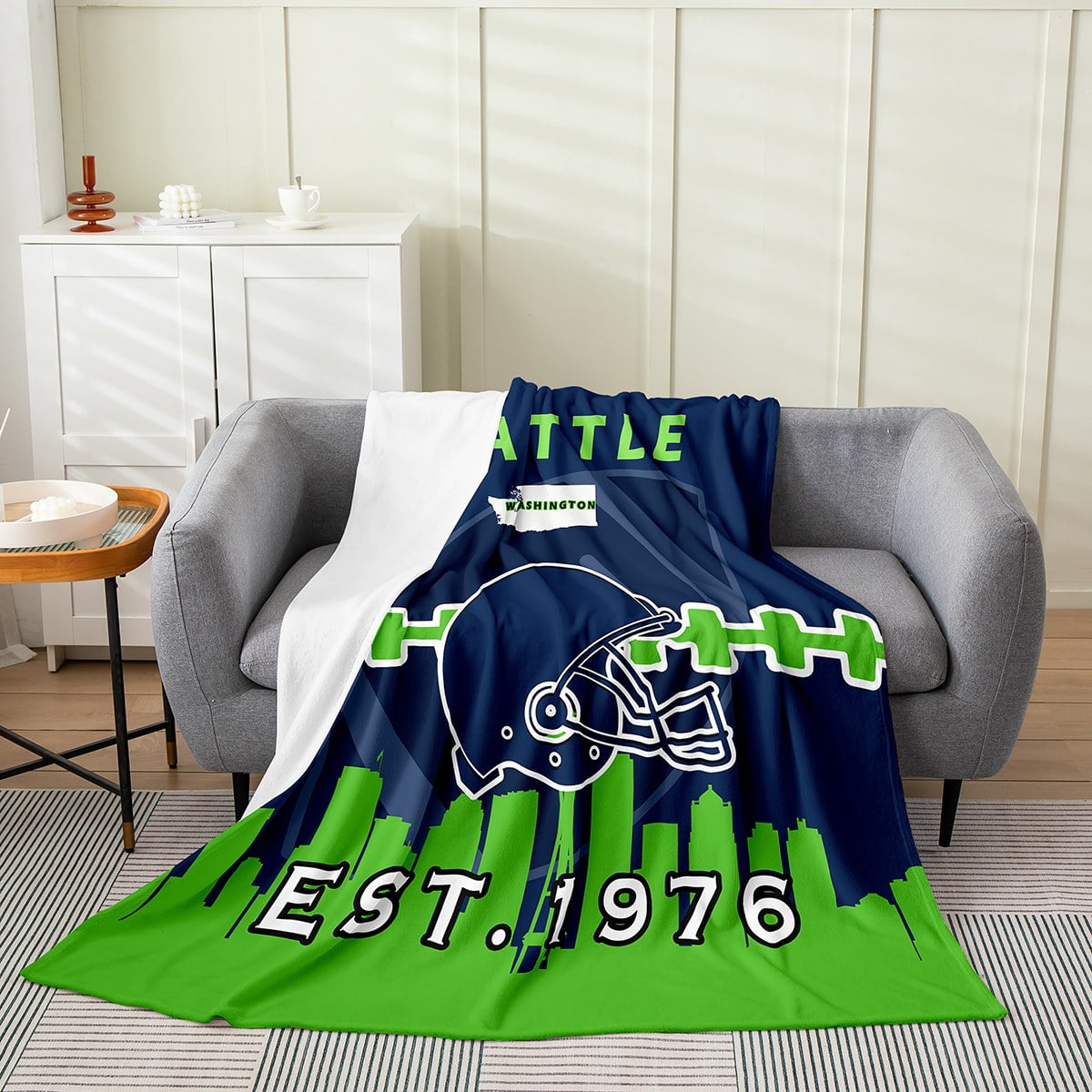 YST Football Bed Blanket Queen 90x90 inch for Rugby Fan,Football ...