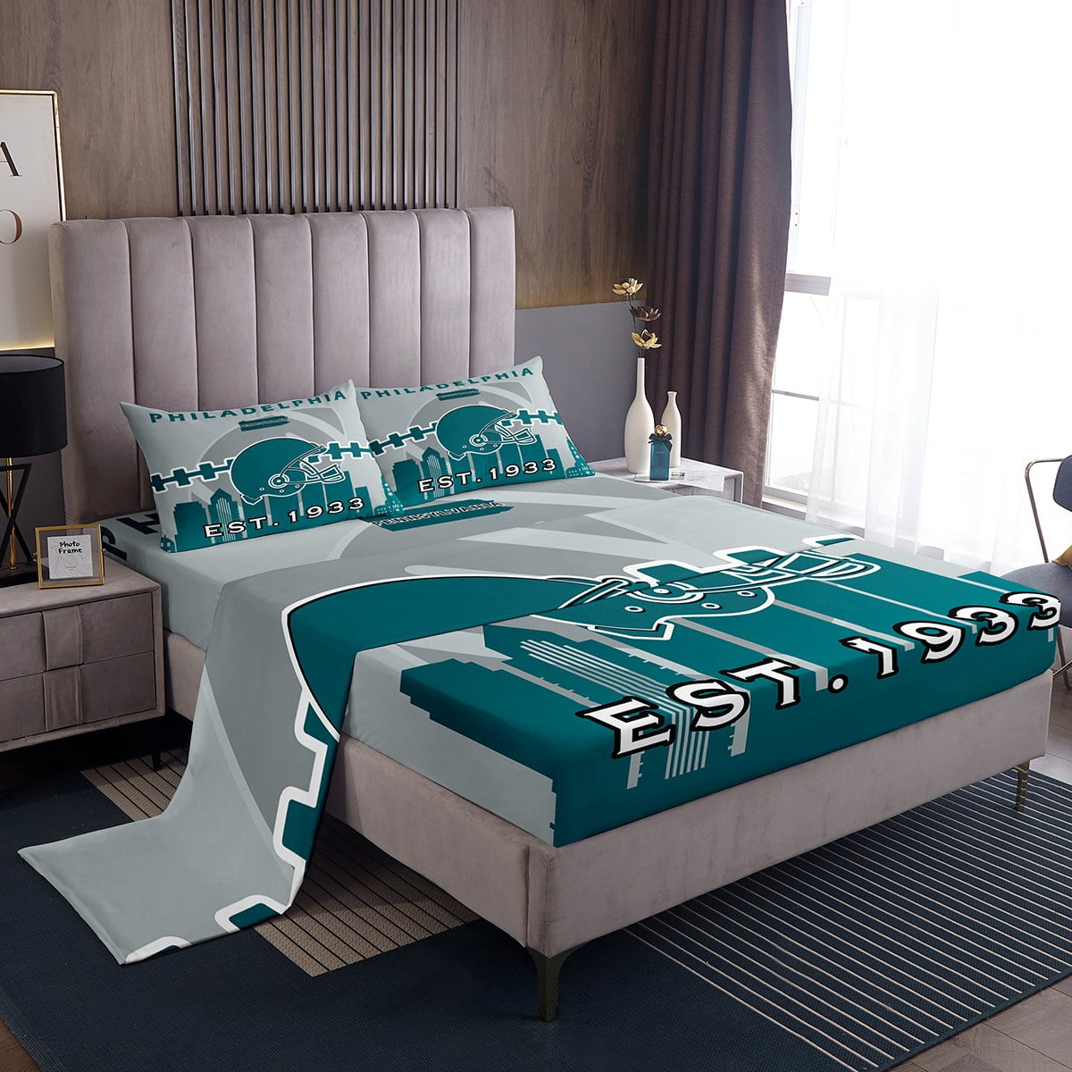 Erosebridal Football Bed Sheets Set Full,Sports Football Fans Sheet Set ...