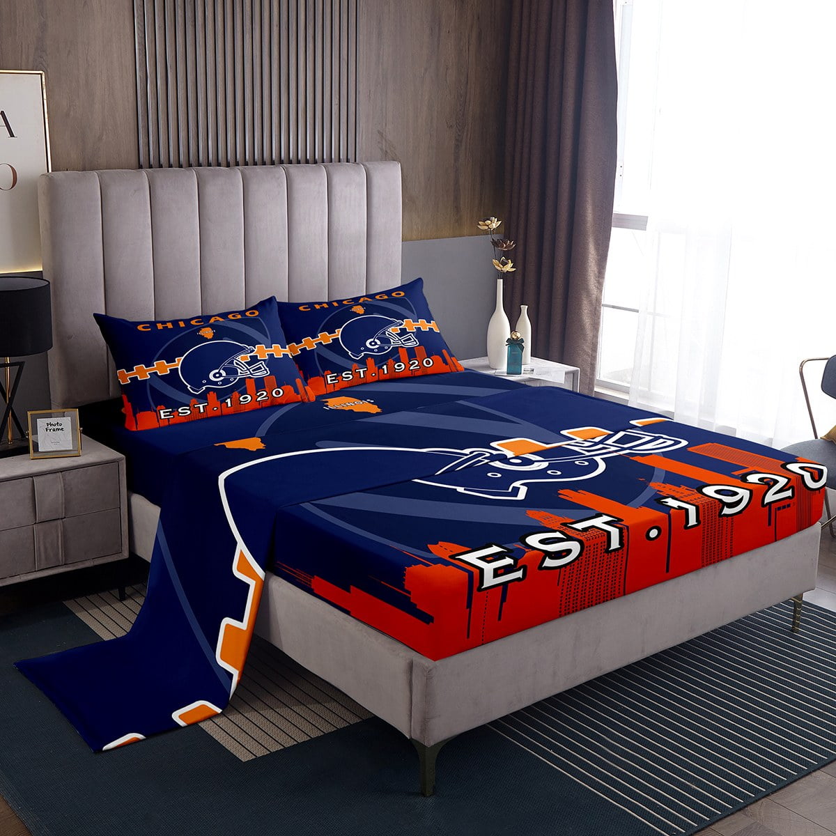 YST Football Bed Sheets Set for Kids,American Football Sheet Set King ...