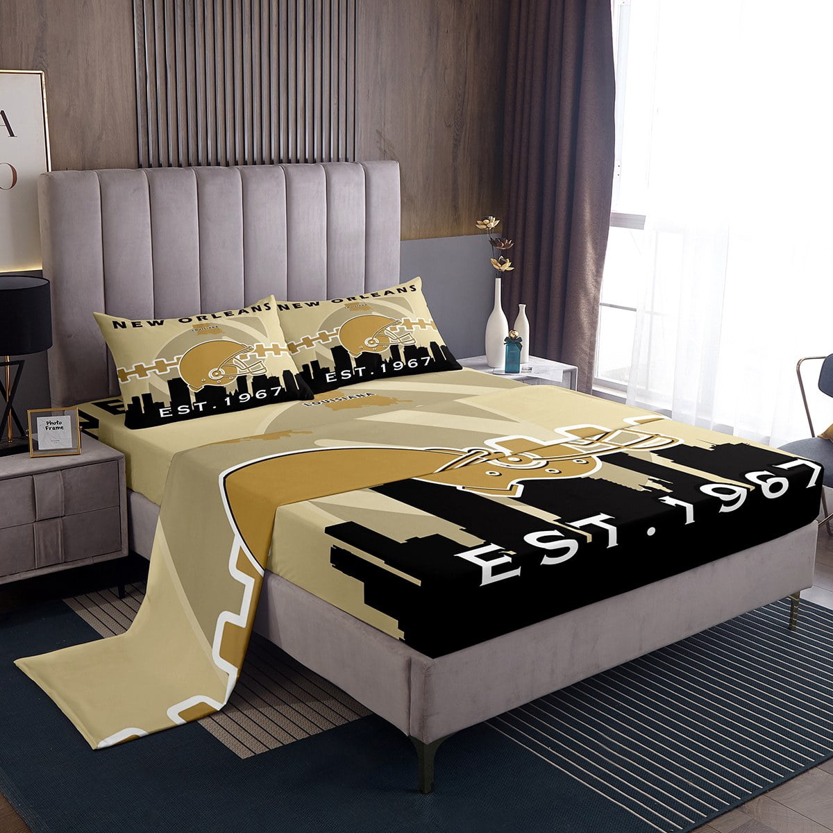 Erosebridal Football Bed Sheets Set King,American Football Sheet Set ...