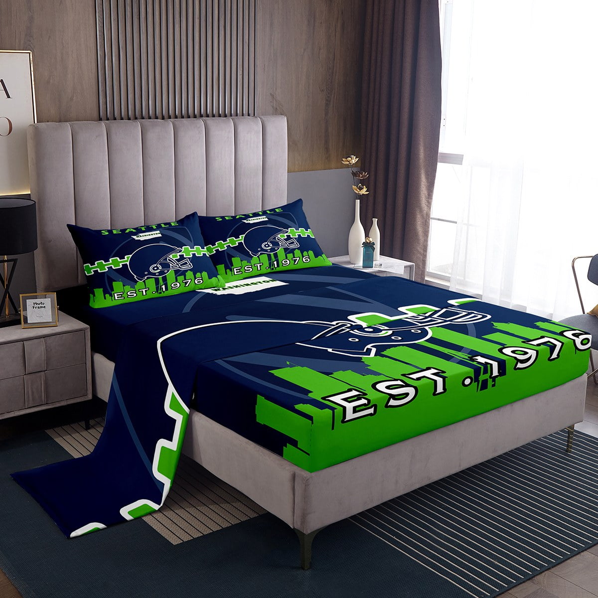 YST Football Bed Sheets Set Twin Size,Football Sheet Set for Boys ...