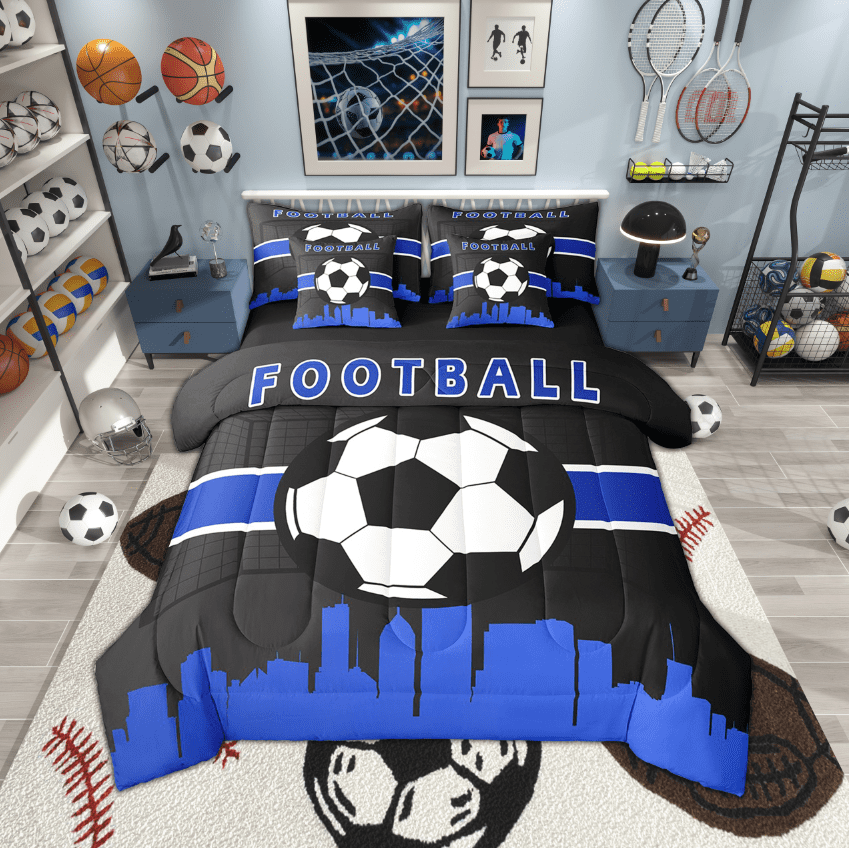 Erosebridal Football Bedding Comforter Sets Soccer Bed in a Bag, Gamer ...