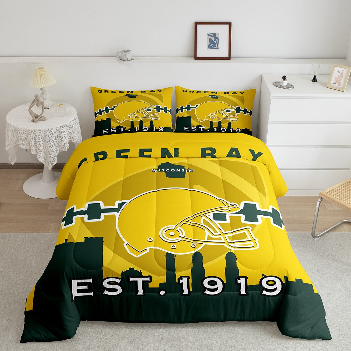 Football Bedding Set Queen for Football Fan,Football Comforter Set ...