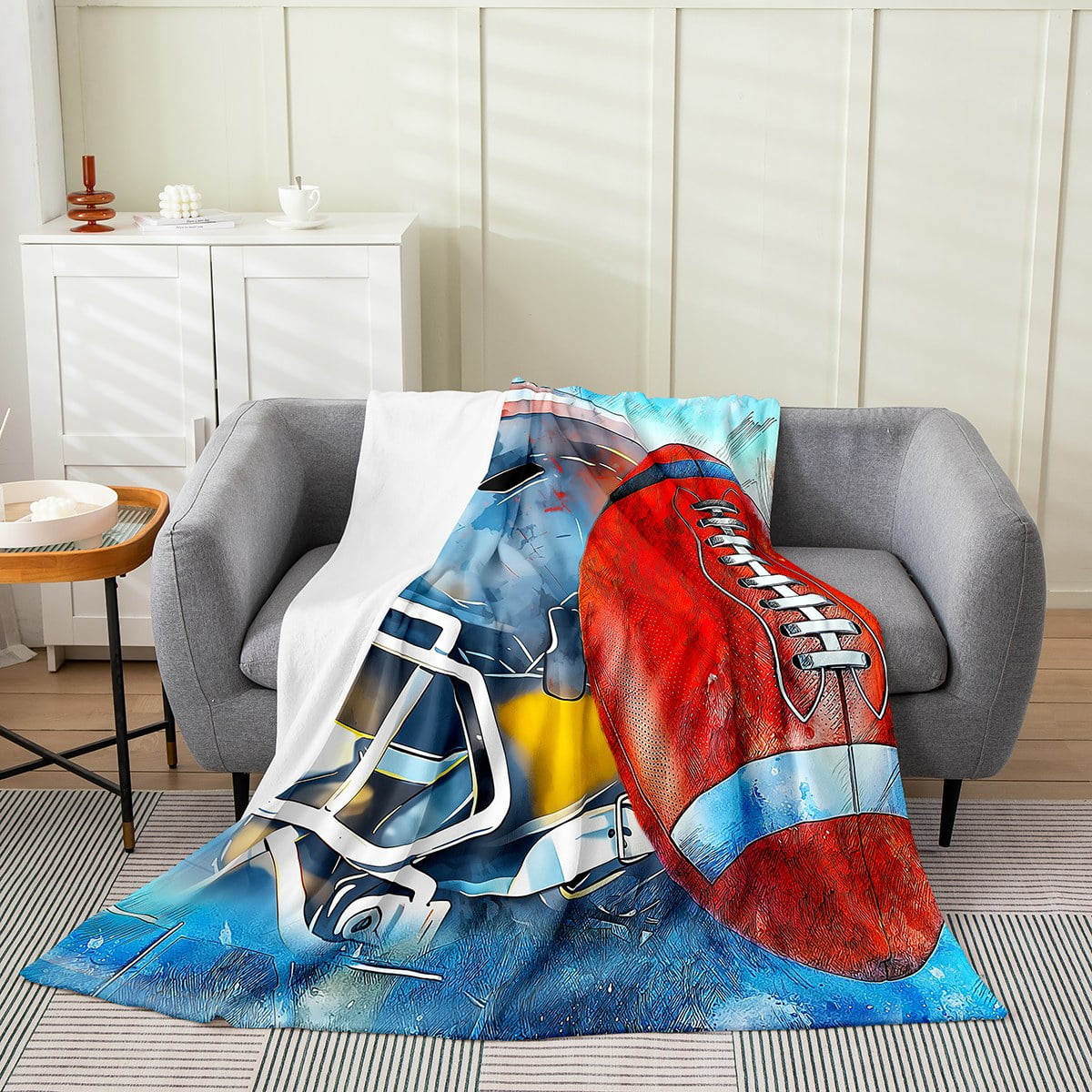 Football Blanket 30x40 Inch,Ball Game Sport Throw Blanket ,American ...