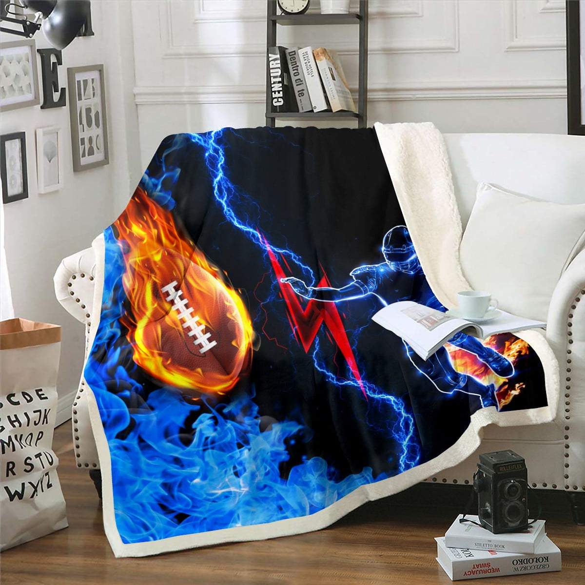 YST Football Blanket for Boys Girls Kids,Ball Games Sports Throw ...