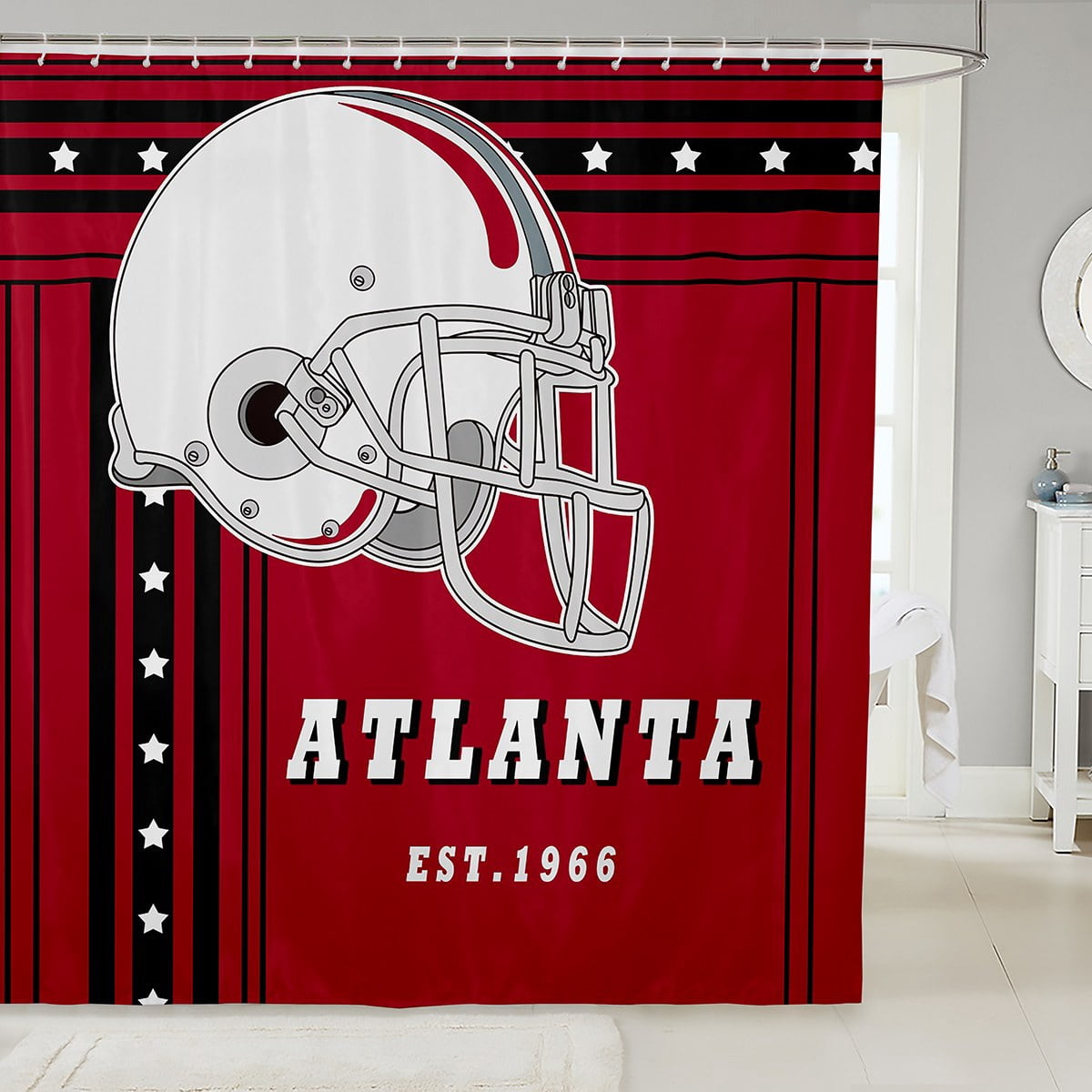 Football City Shower Curtain Bathroom Decor, Football Sports Fans Gifts ...