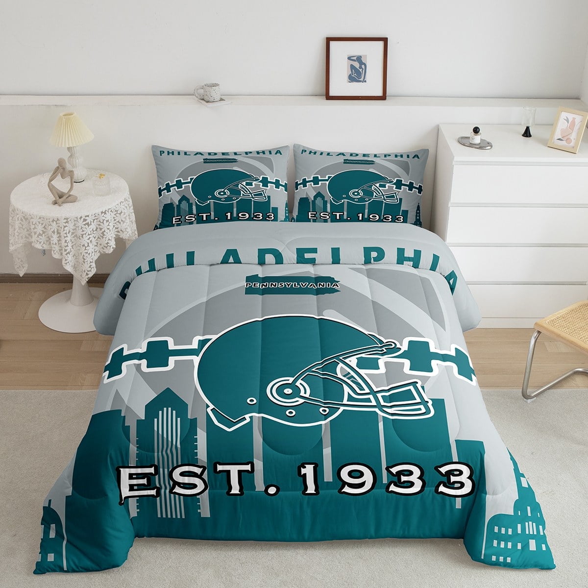 Football Comforter Full,Sports Football Fans Bedding Set ,Football Team ...