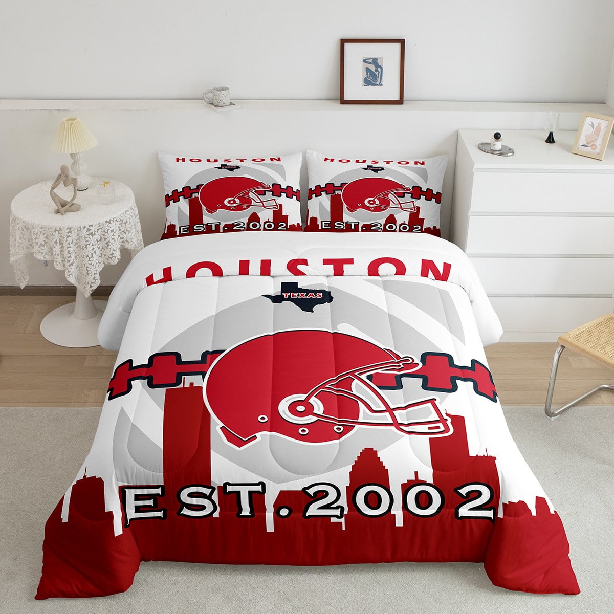 Erosebridal Football Comforter Set for Football Fan,Sports Bedding Set ...