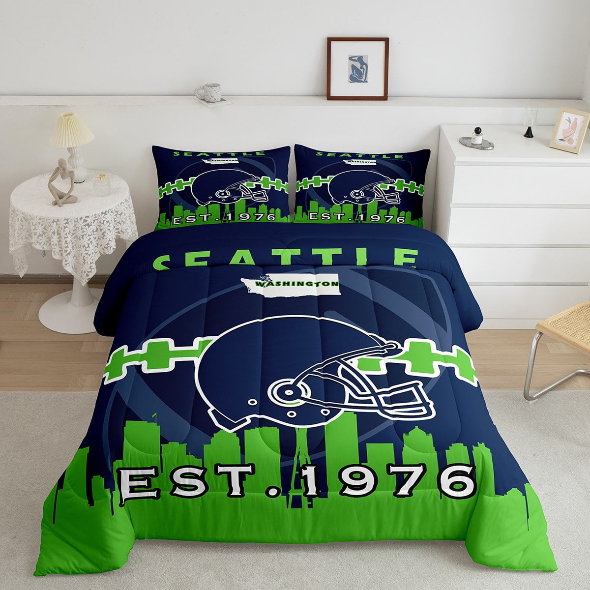 Football Comforter Set King for Rugby Fan,Football Bedding Set ...