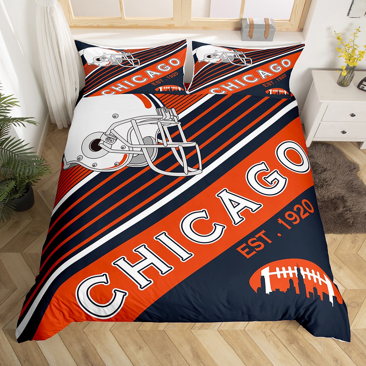 Erosebridal Football Duvet Cover American Football Sports Decor Bedding ...