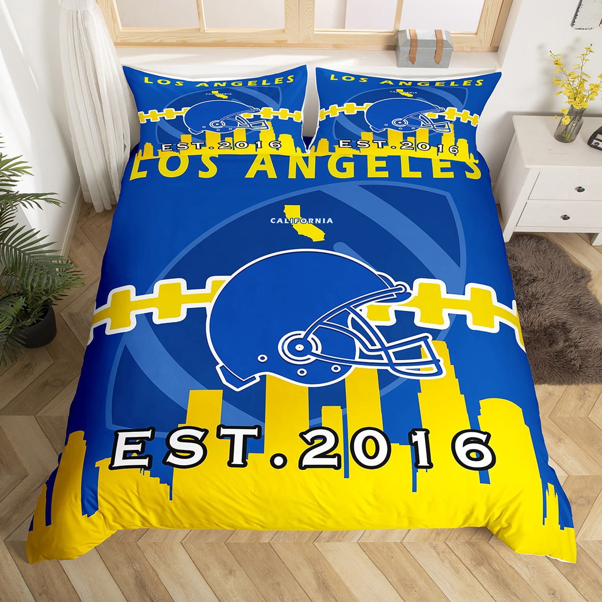 Erosebridal Football Duvet Cover Twin Size,Sports Football Fans Bedding ...
