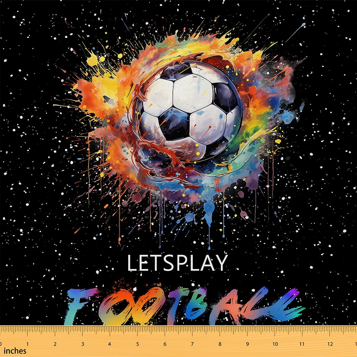 YST Football Fabric By The Yard for Kids Boys,Colourful Tie Dye ...