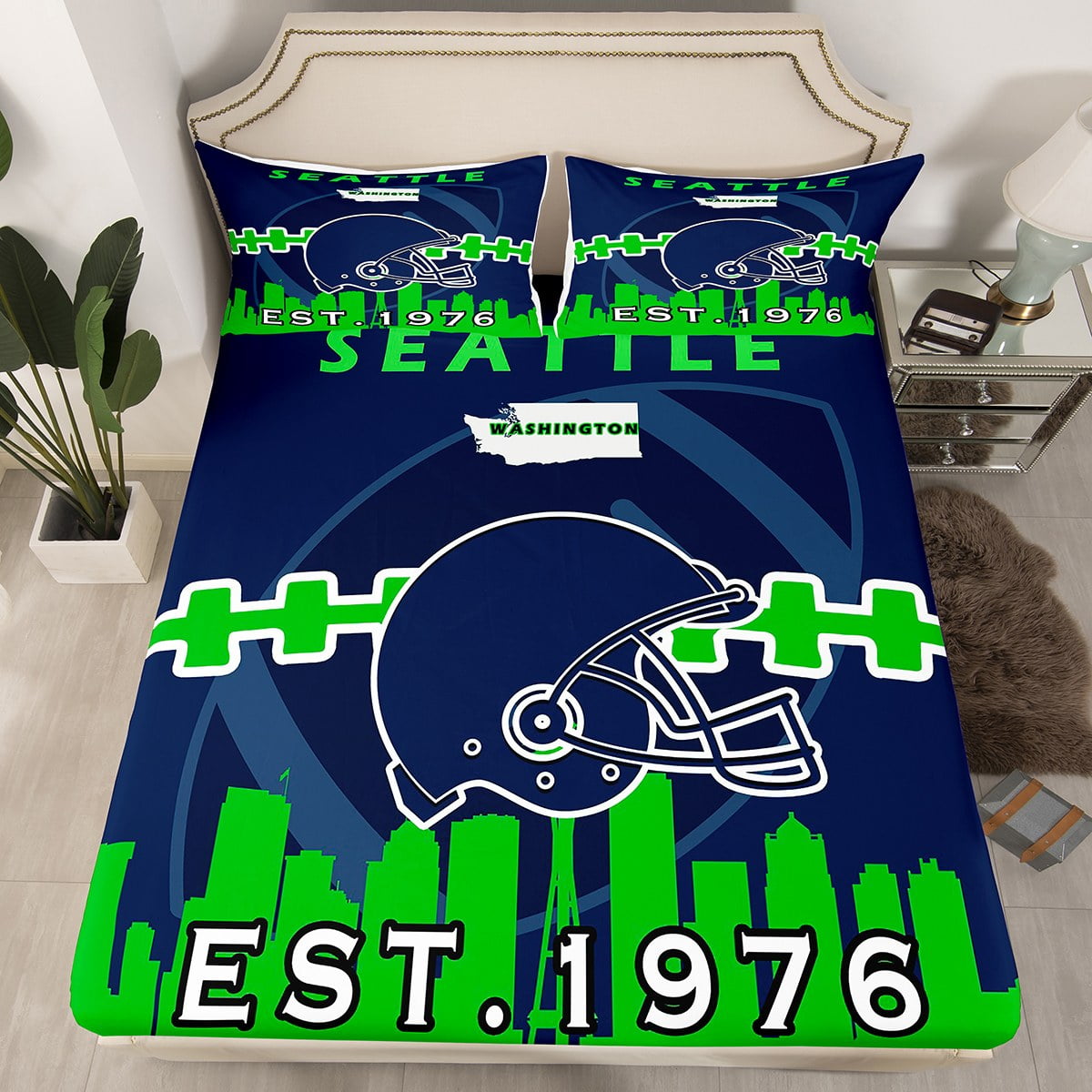 Erosebridal Football Fitted Sheet Twin Size,Football Bed Sheets ...