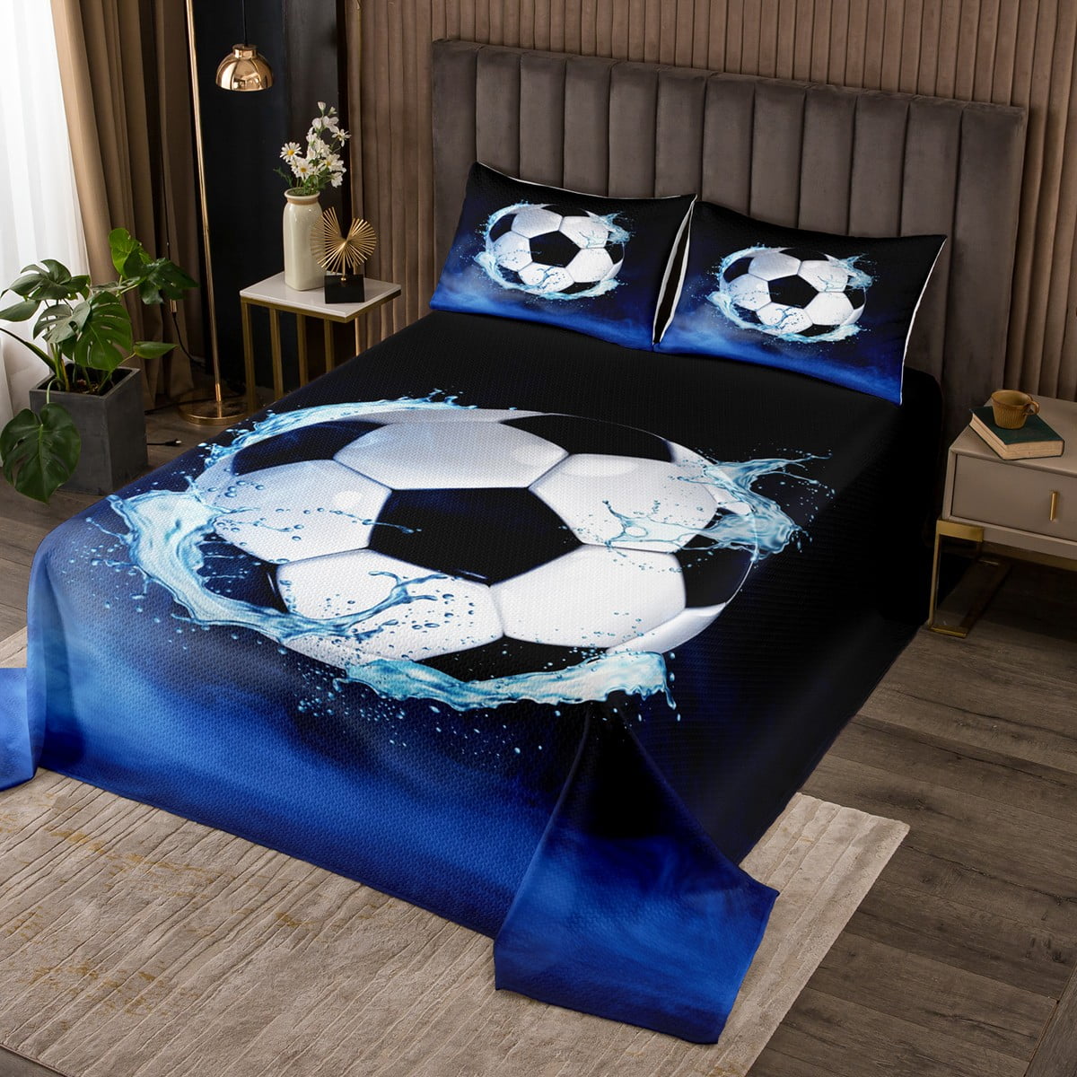 YST Football Quilt Set Queen,Sports Theme Coverlet Set for Kids Boys ...