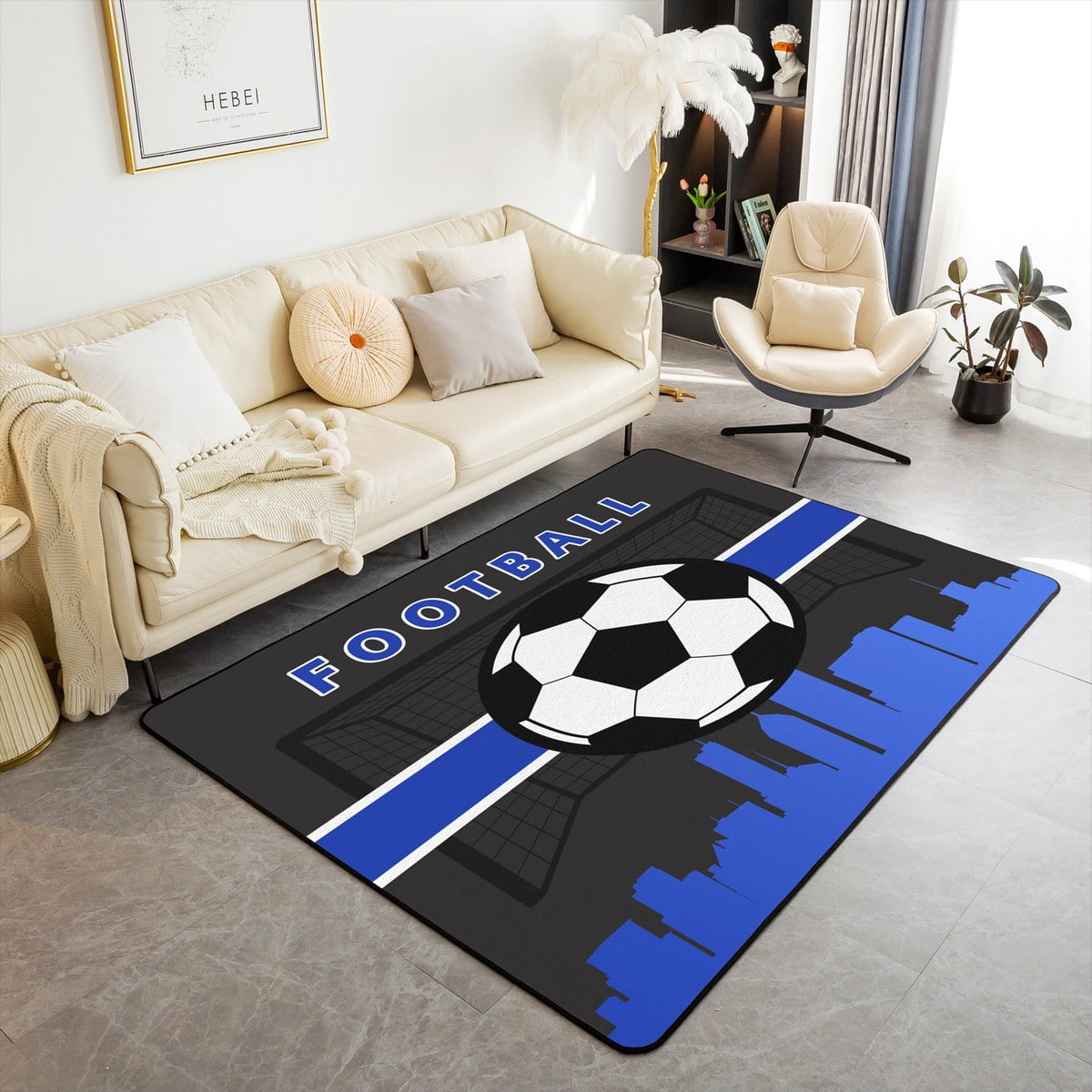 Erosebridal Football Rug Soccer Area Rug 3x5 , Gamer Gaming Carpet ...