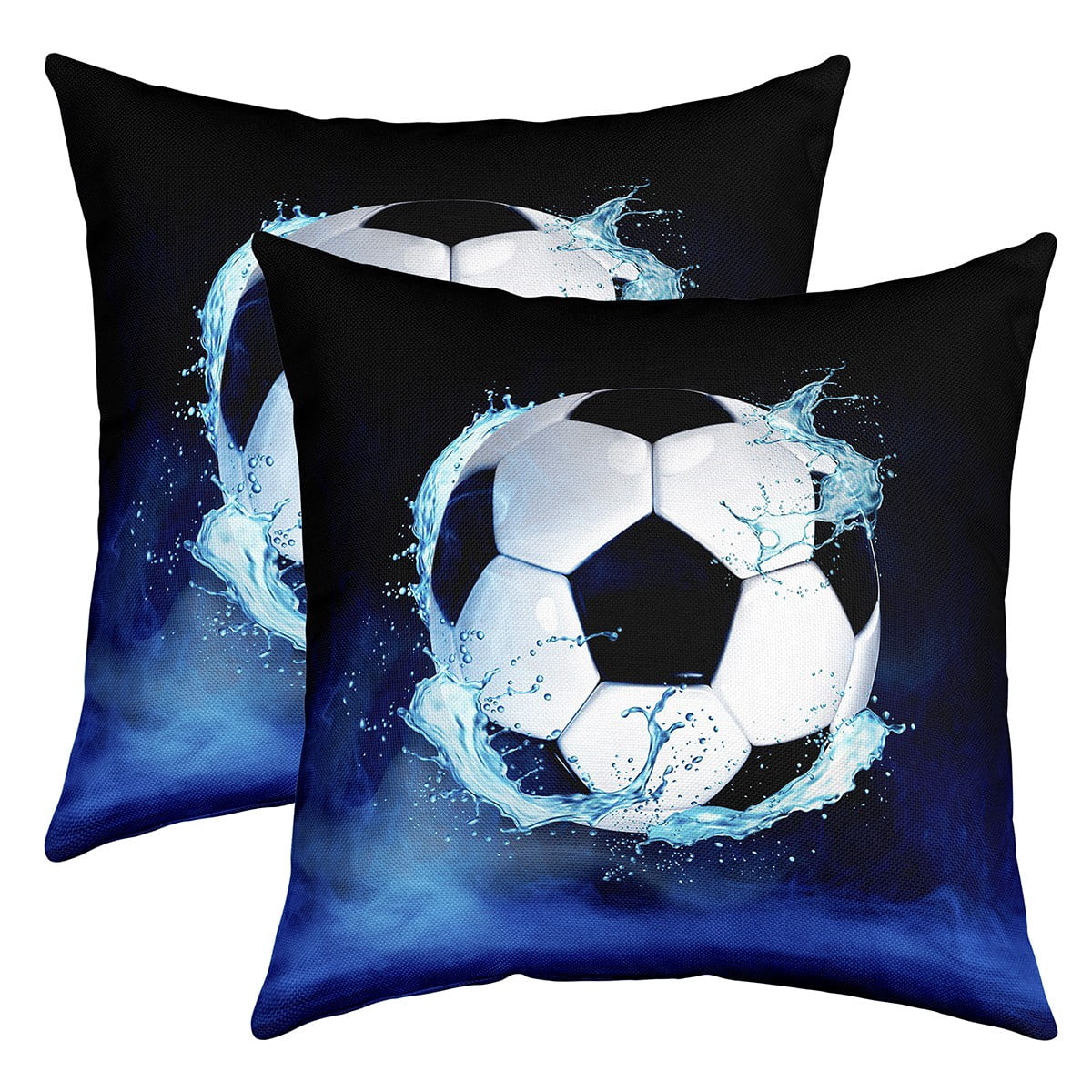Football Throw Pillow Covers 18x18 inch set of 2,Sports Theme Cushion ...