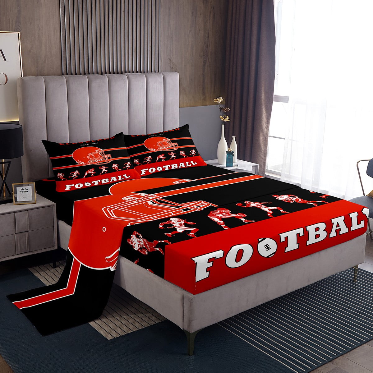 Erosebridal Football Twin Bed Sheets Set,American Football Sheet Set ...