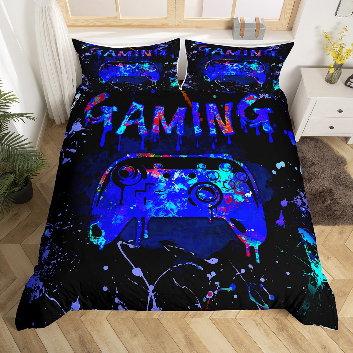 Erosebridal Full Size Gamer Duvet Cover,Gaming Bedding Sets Teens ...
