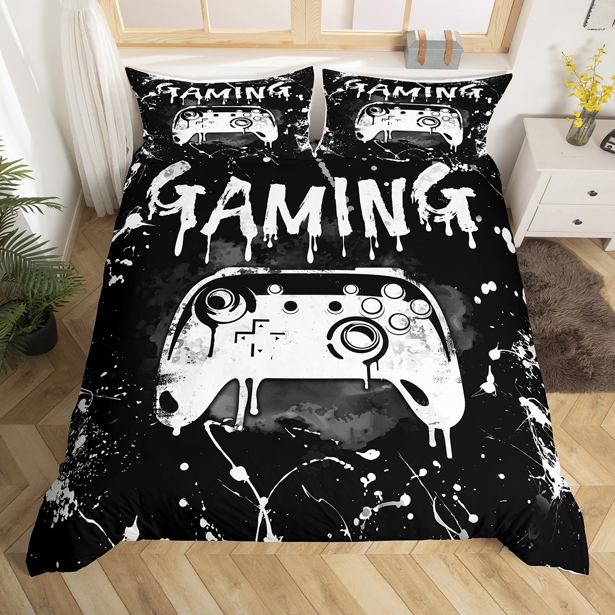 Full Size Gamer Duvet Cover ,Gaming Bedding Sets Teens,Gamepad Console ...