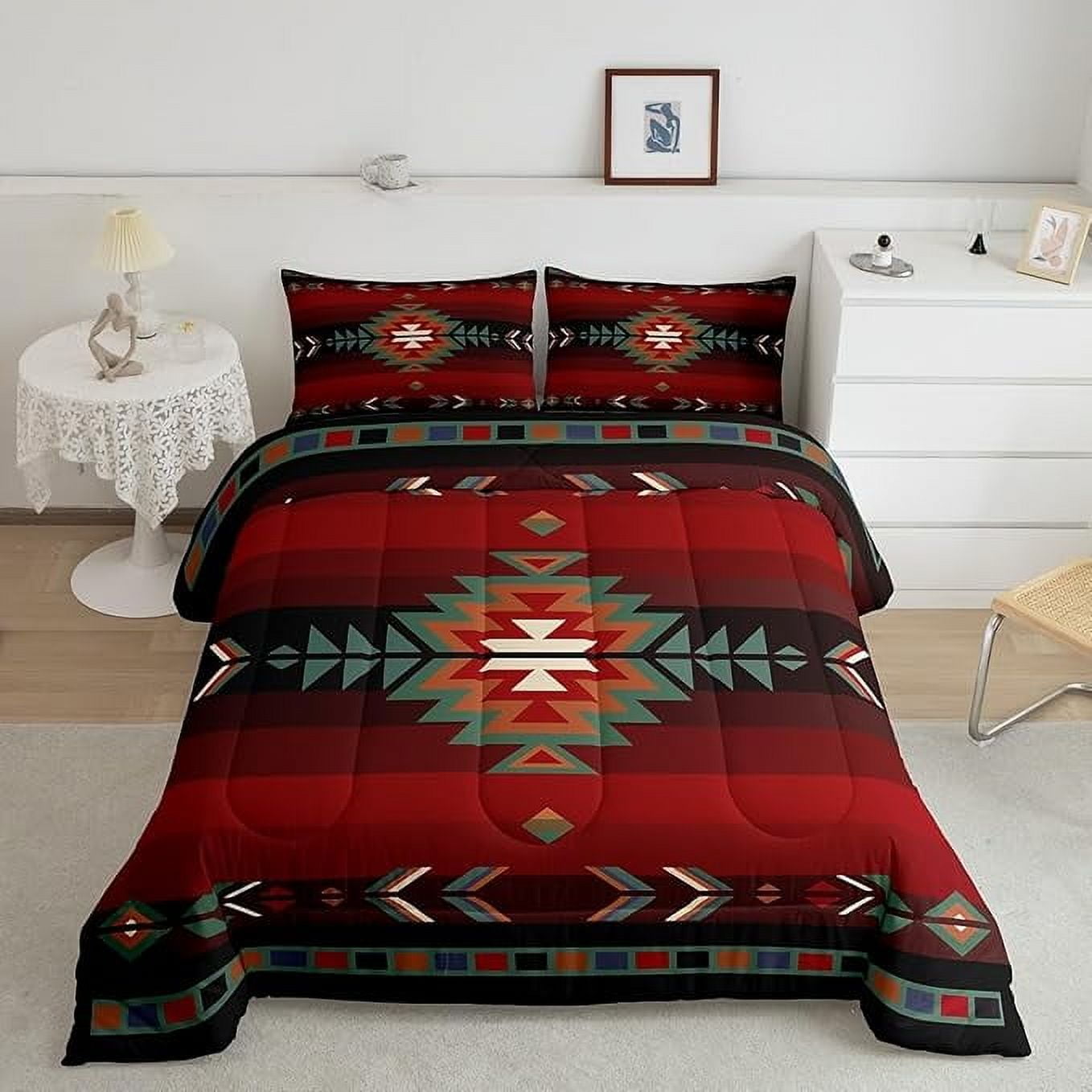 Full Size Southwest Design Bedding Set Southwestern Geometric Comforter ...