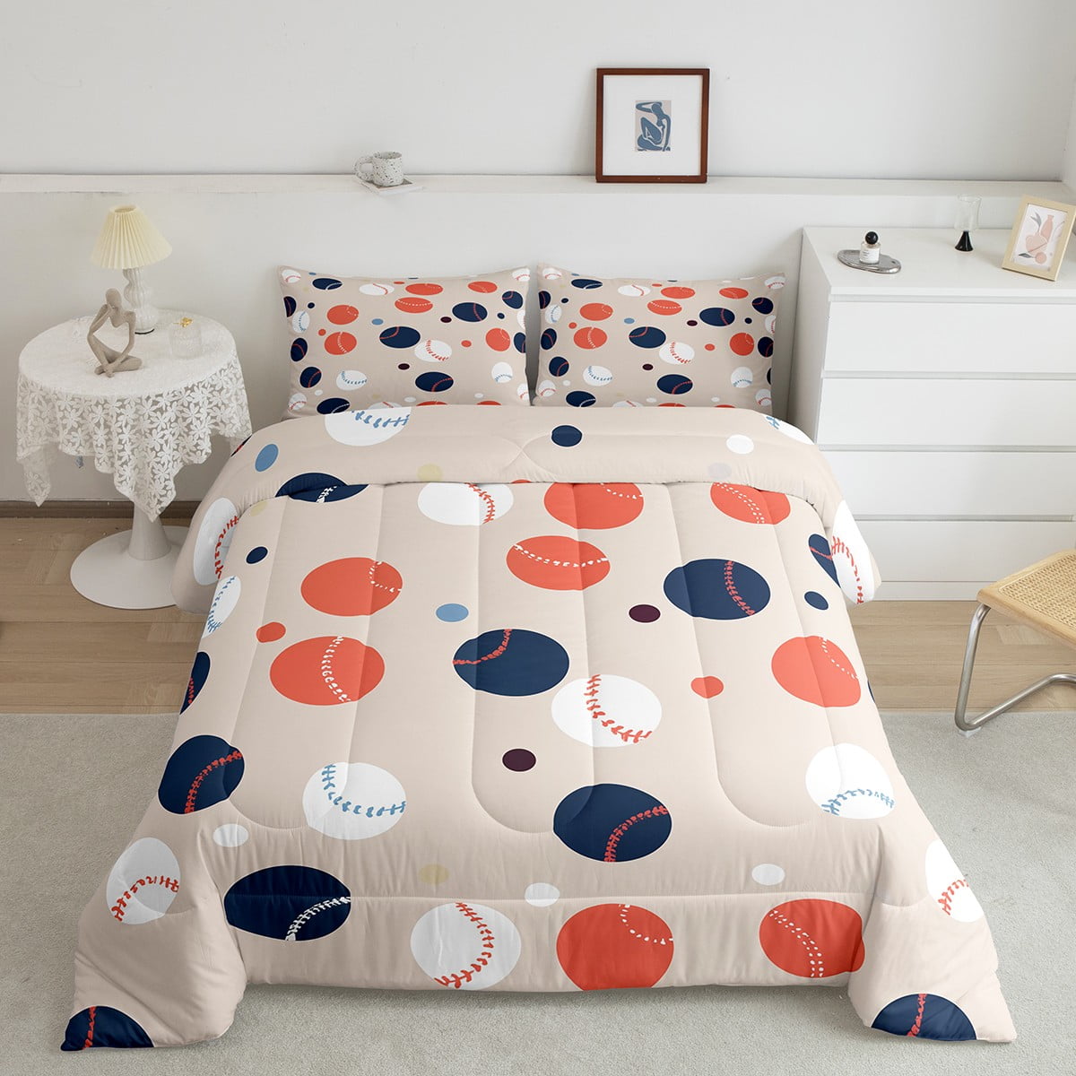 Full Sports Bedding Sets Softball Accessories Comforter Set, Sports ...