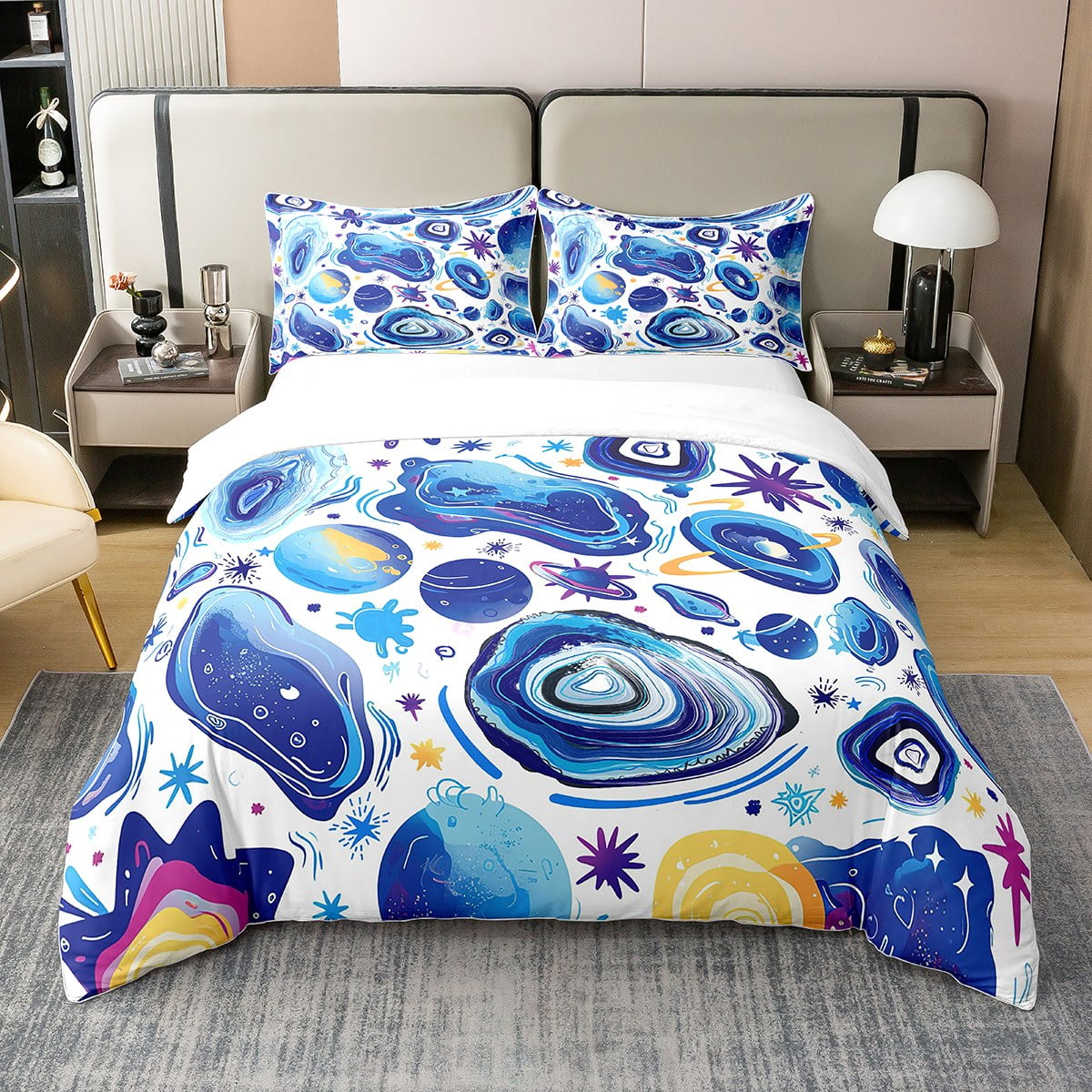 YST Galaxy Universe 100% Cotton Duvet Cover ,Cartoon Out Space ...