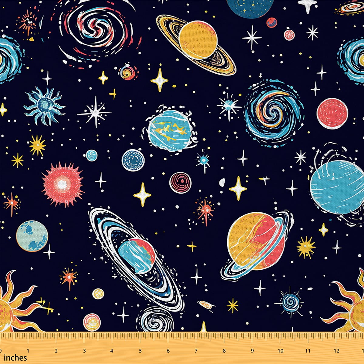 Erosebridal Galaxy Universe Fabric By The Yard,Colourful Planets ...
