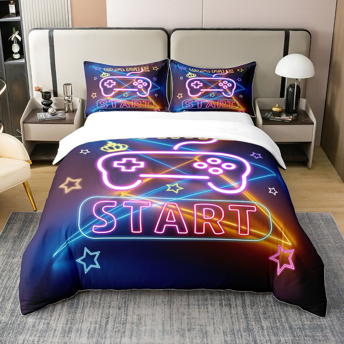 YST Gamer 100% Cotton Duvet Cover for Boys,Gaming Bedding Set Twin Boys ...
