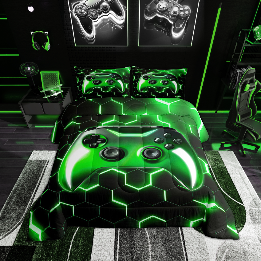 Erosebridal Gamer Bedding Set Gaming Comforter Sets Teens 3D Game ...