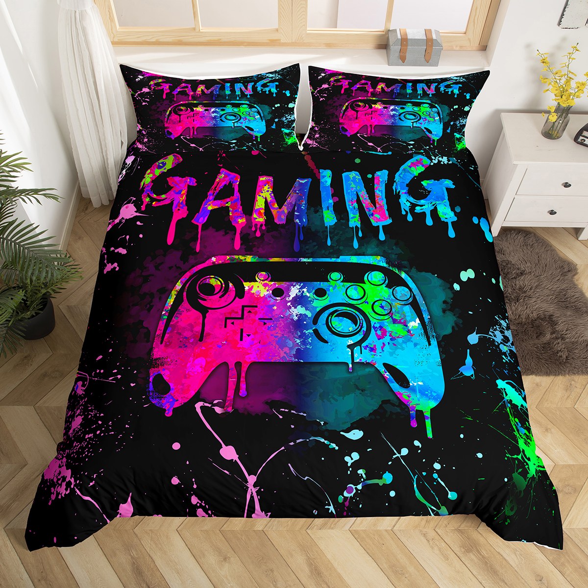Erosebridal Gamer Bedding Sets Full Size,Gaming Duvet Cover Teens ...
