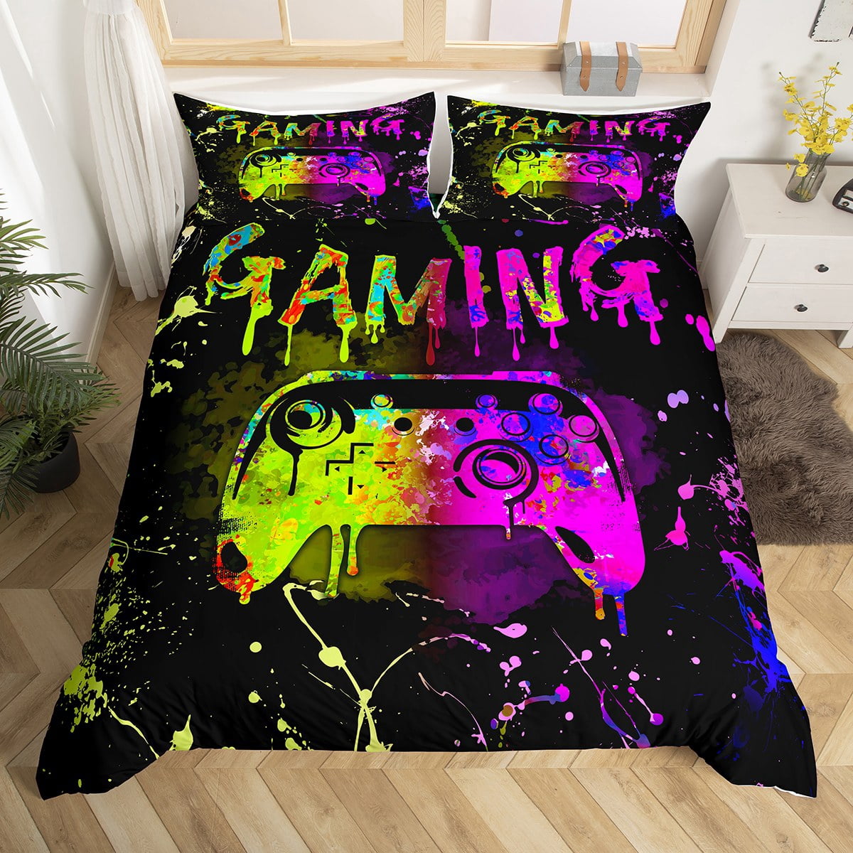Erosebridal Gamer Bedding Sets Full Size,Gaming Duvet Cover Teens ...