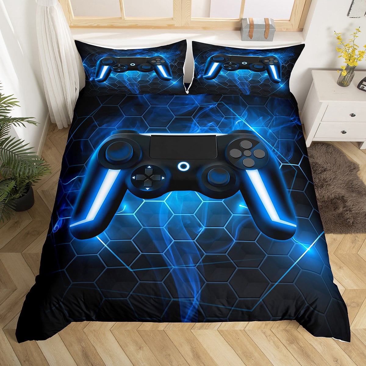 Erosebridal Gamer Bedding Sets Gaming Duvet Cover Queen Video Game Room ...