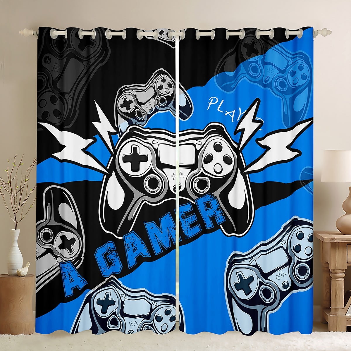 Erosebridal Gamer Blackout Curtains Teens,Video Game Curtains & Drapes ...