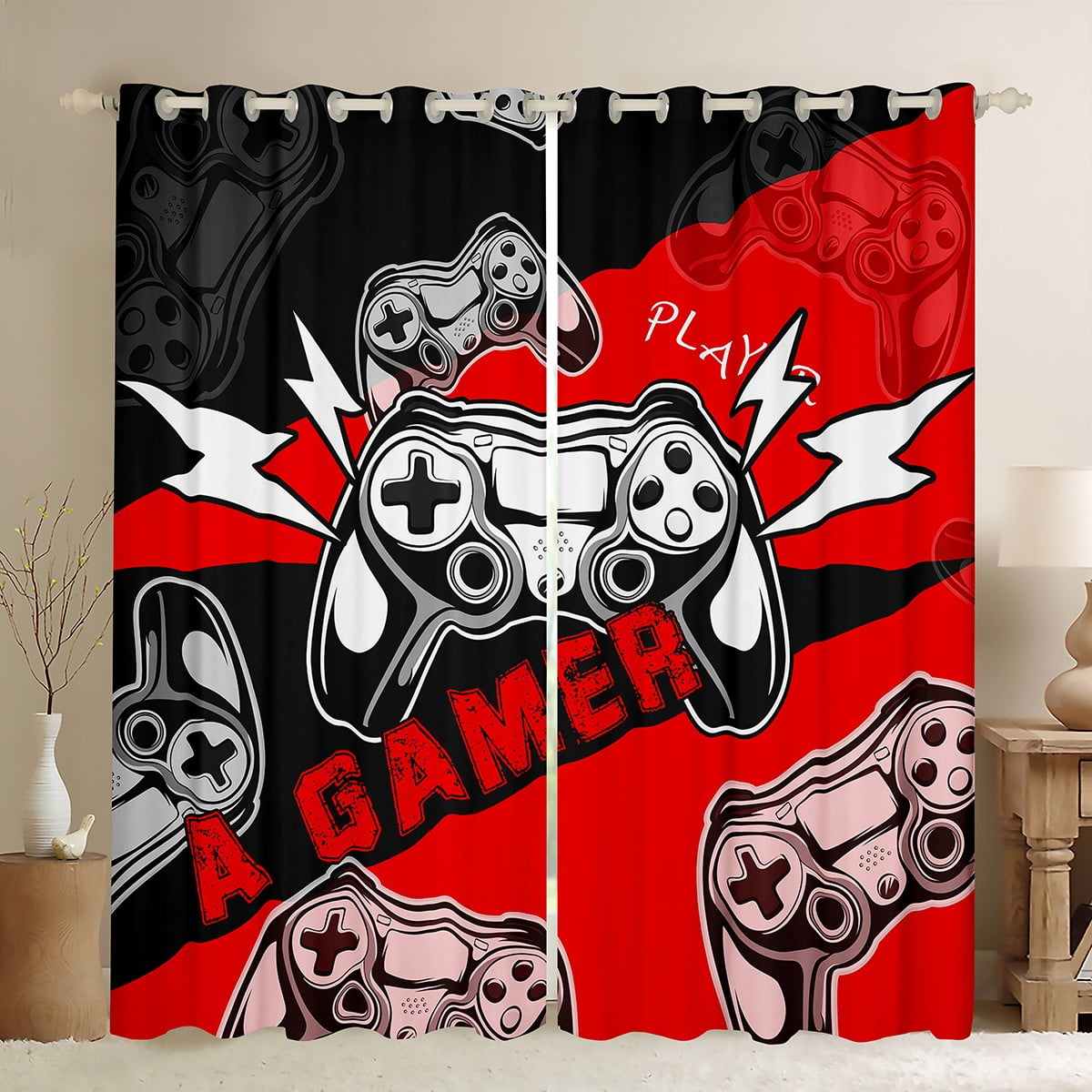 Erosebridal Gamer Blackout Curtains Teens,Video Game Curtains & Drapes ...
