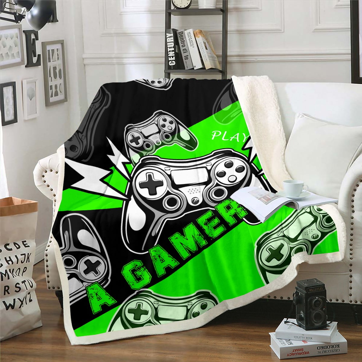 Gamer Blanket Teens,Video Game Throw Blanket,Gaming Fleece Blanket ...