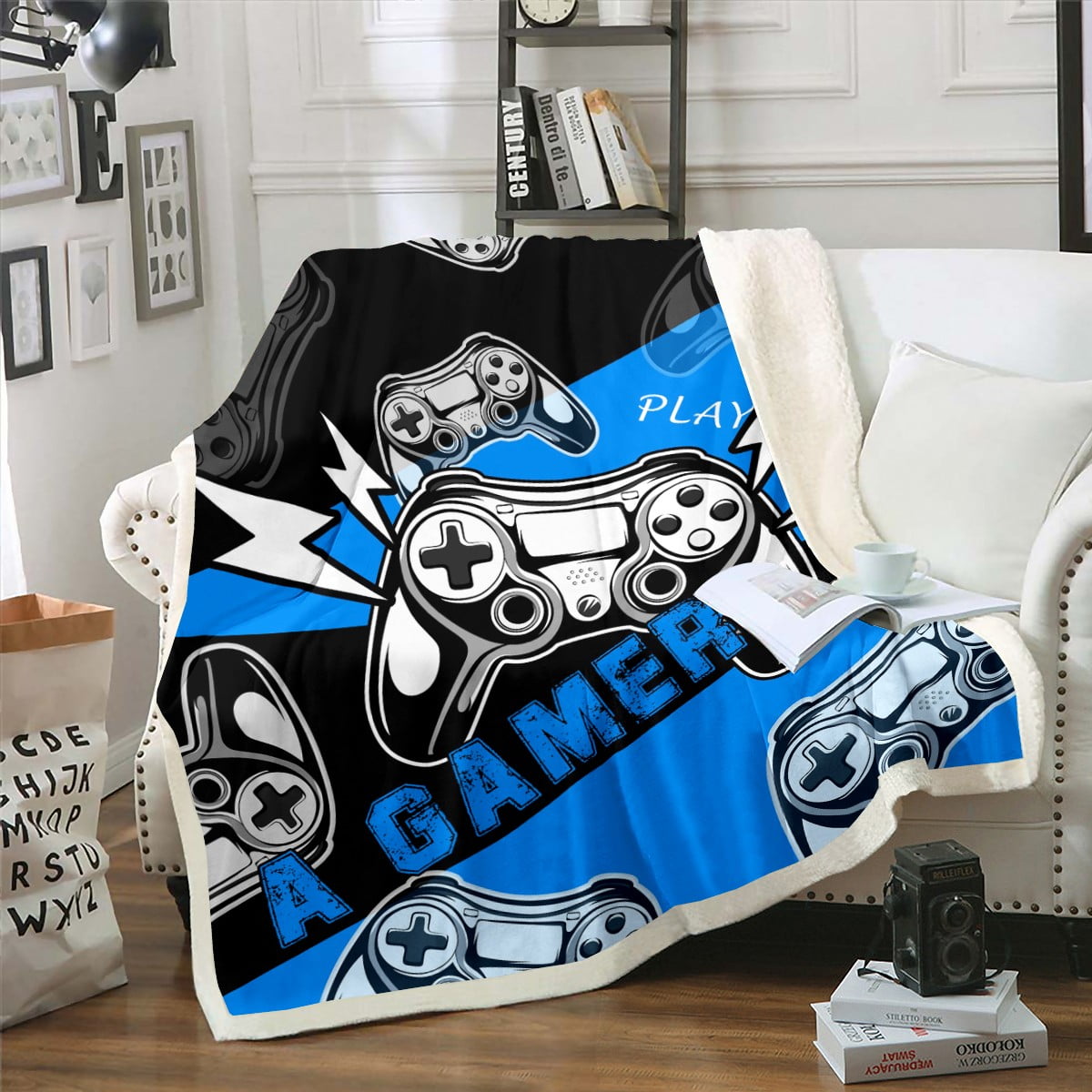 YST Gamer Blanket for Boys Girls Kids Teens,Video Game Throw Blanket ...