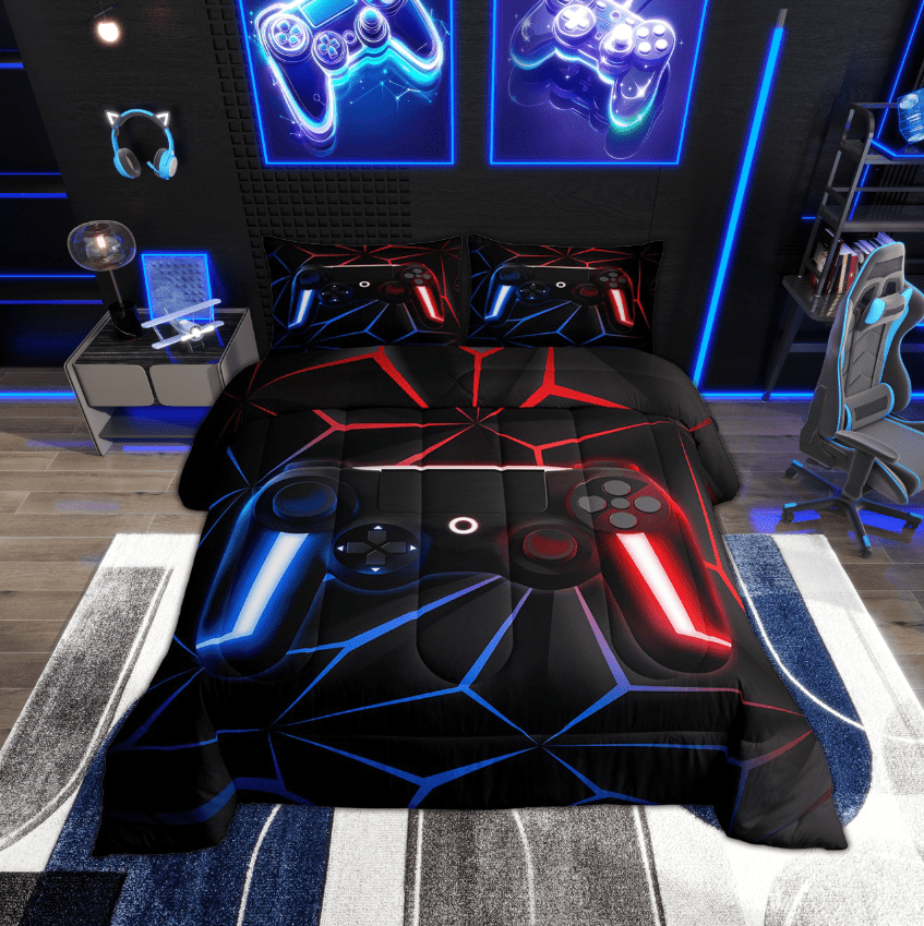 Erosebridal Gamer Comforter Set Gaming Console Bedding Comforter Sets ...