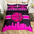 Erosebridal Gamer Duvet Cover Queen Girls Basketball Bedding Sets for Girls, Black Pink ...