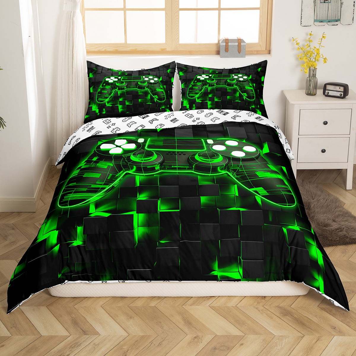 YST Gamer Gaming Bed Set 3D Gamepad Comforter Cover,Video Games Bedding ...
