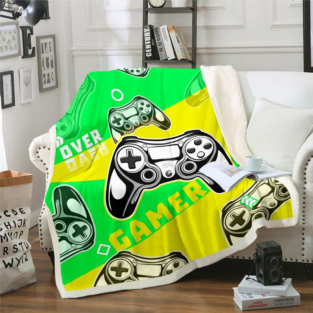 YST Gamer Throw Blanket for Boys Girls Kids,Gamepad Gaming Blanket ...