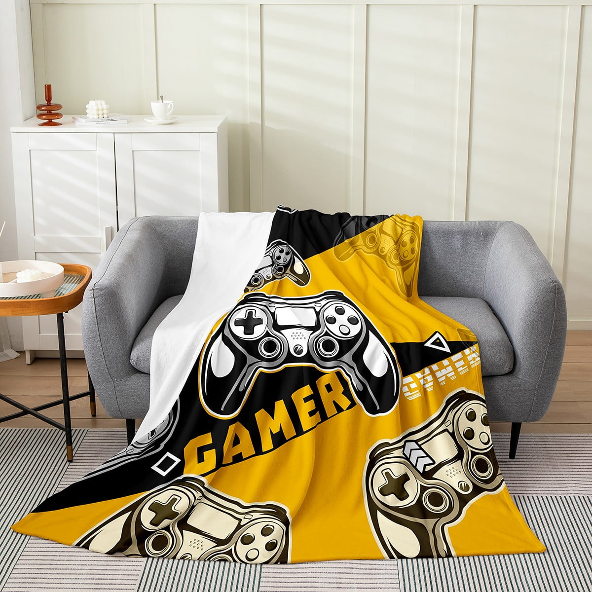 YST Gamer Throw Blanket for Boys Girls Kids Teens,Video Game Blanket ...