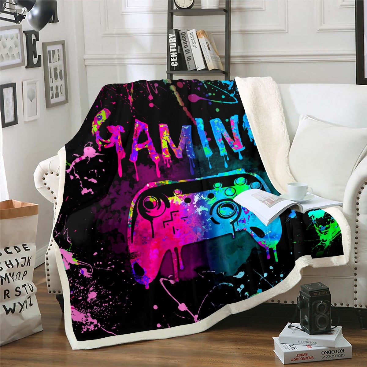 Gamer Throw Blanket Gaming Blanket Teens Gamer Room Decor,Video Game ...