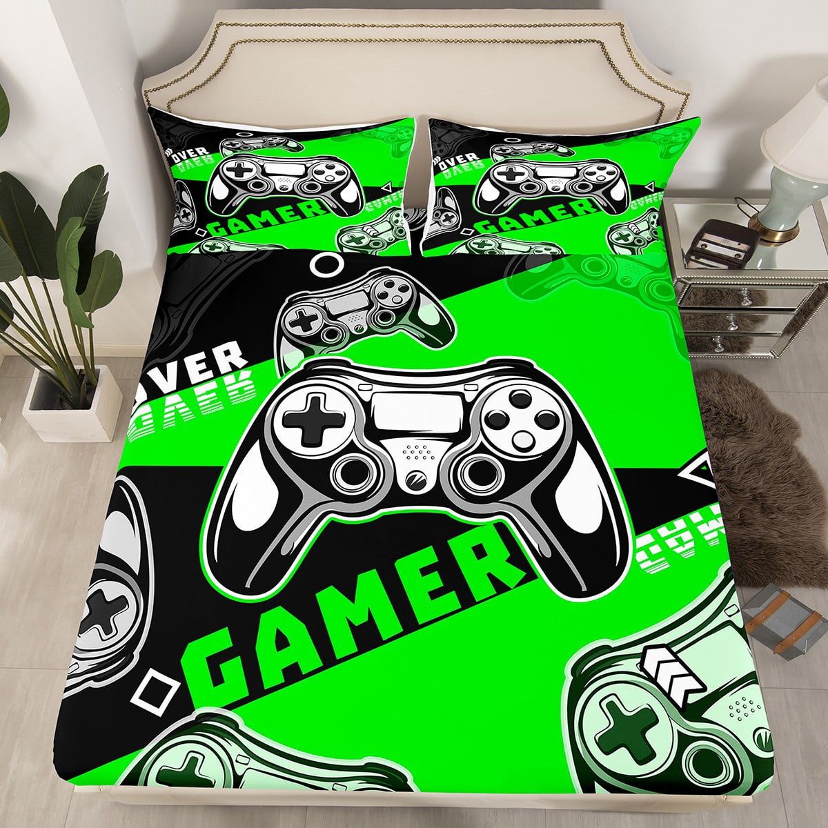 YST Gaming Bedding Sets for Boys Gamer Bed Sheets Queen Size,Video ...
