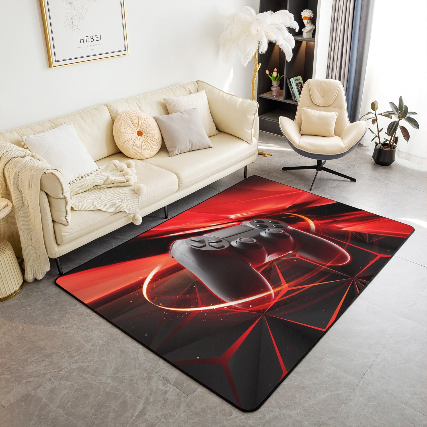 Erosebridal Gaming Carpet,Pc Gamer Area Rug for Living Room Bedroom ...