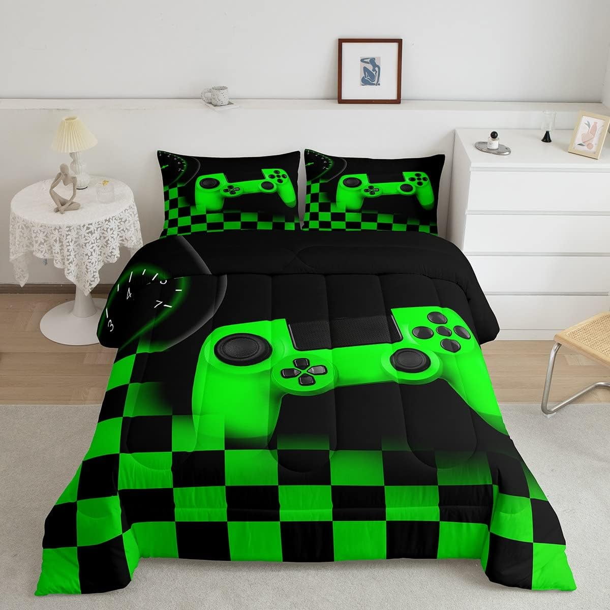 YST Gaming Comforter for Teen Boys Kids Girls,Gamepad Duvet Insert for ...