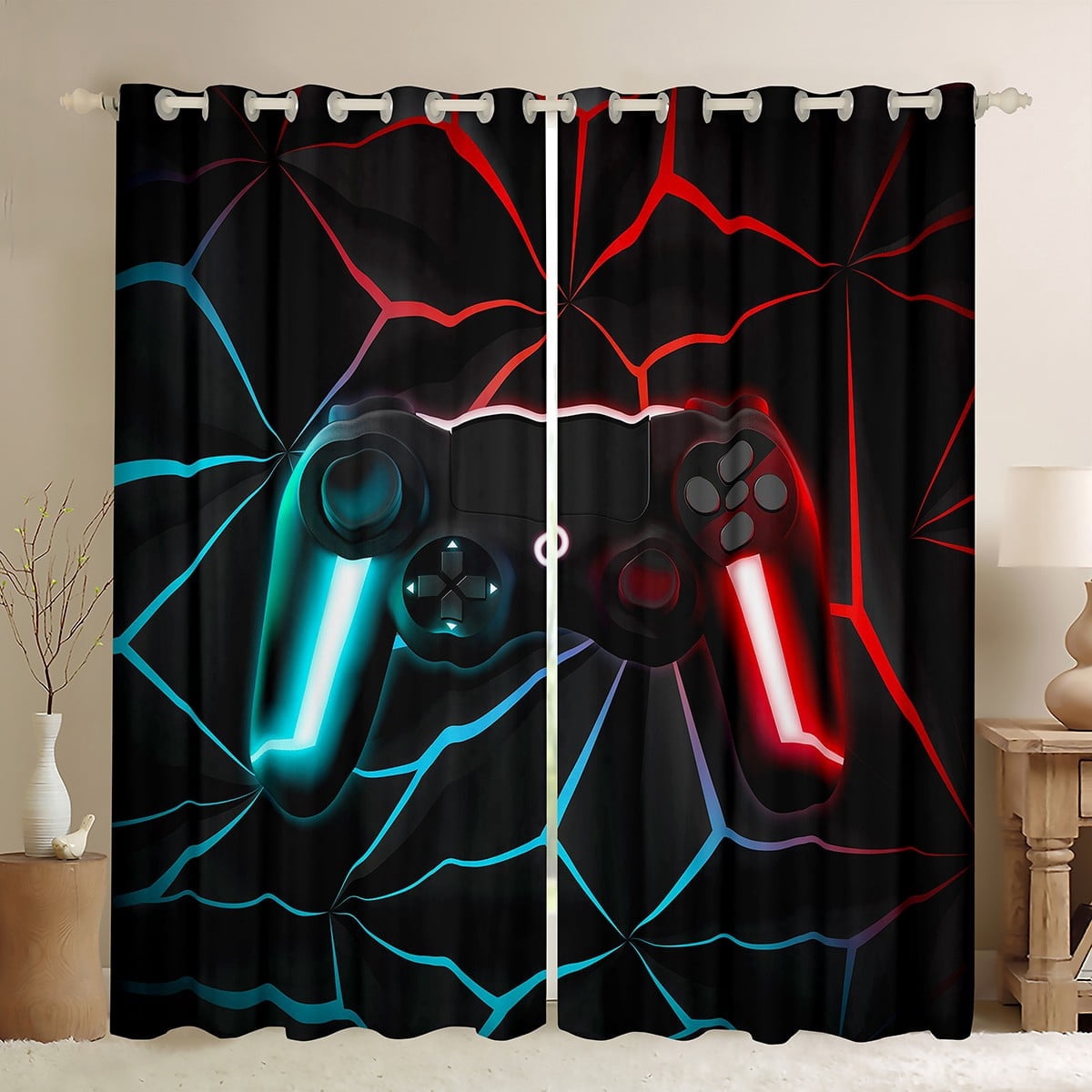 Erosebridal Gaming Curtains & Drapes Gamer Console Curtains Teens ...