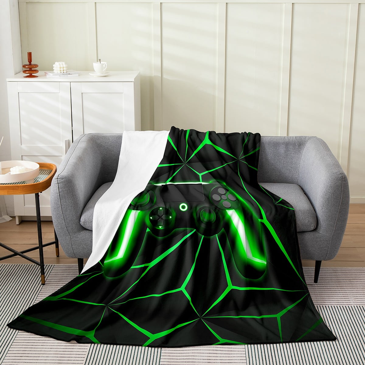 Gaming Fleece Blanket Game Room Decor, Video Game Gamer Throw Blanket ...