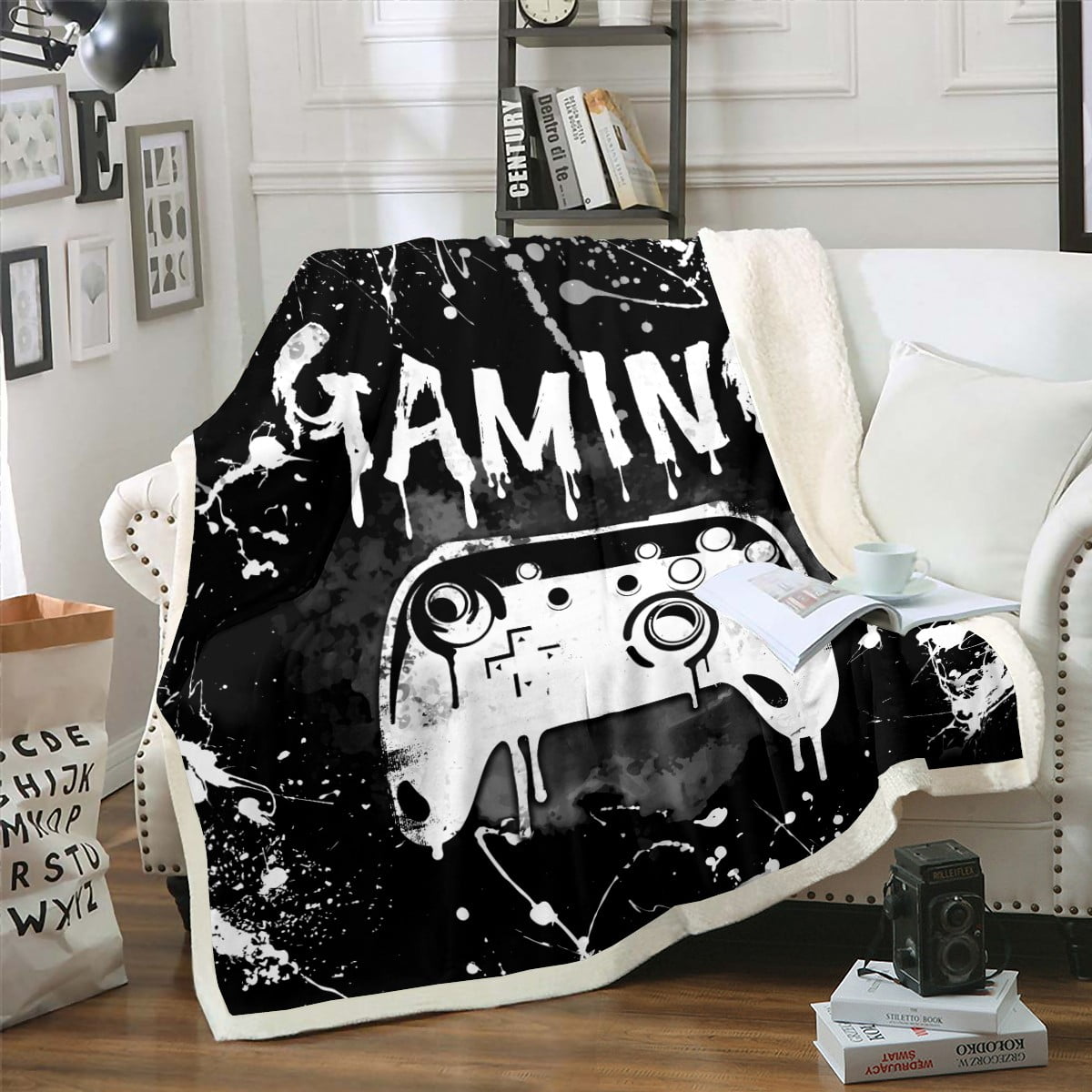 Gaming Throw Blanket Gamer Blanket Video Game Room Decor,Gamepad ...